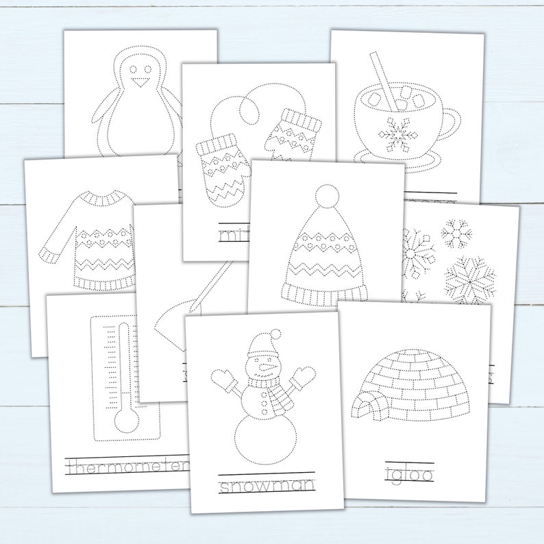 Printable Winter Tracing Sheets - Tracing Worksheets for Preschool ...