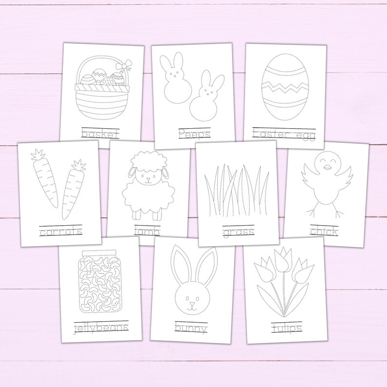 Printable Easter Tracing Sheets Tracing Worksheets for Preschool ...