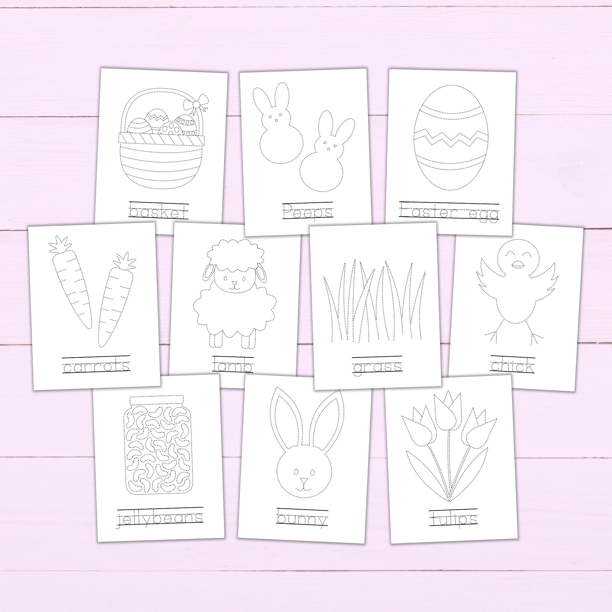 Printable Easter Tracing Sheets Tracing Worksheets for Preschool ...