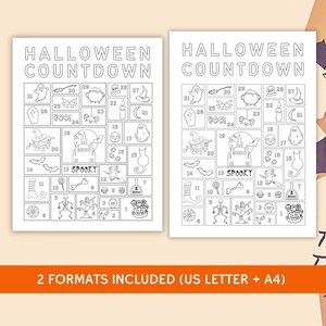 Printable Halloween Coloring Countdown - Halloween Countdown Coloring ...