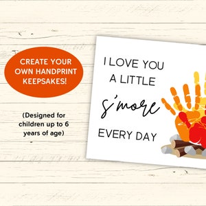 Campfire Handprint Art Template - Summer / Fall Handprint Keepsake ...
