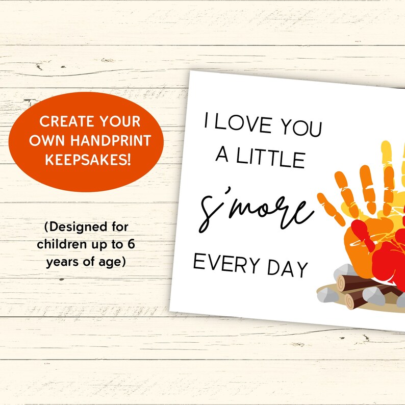 Campfire Handprint Art Template - Summer / Fall Handprint Keepsake ...