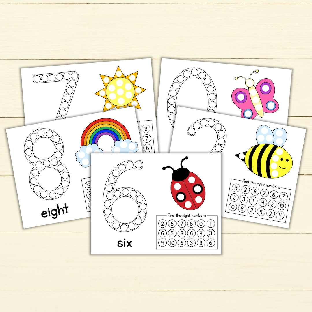 Printable Do a Dot Counting Activity - Spring Number Activity - PDF ...