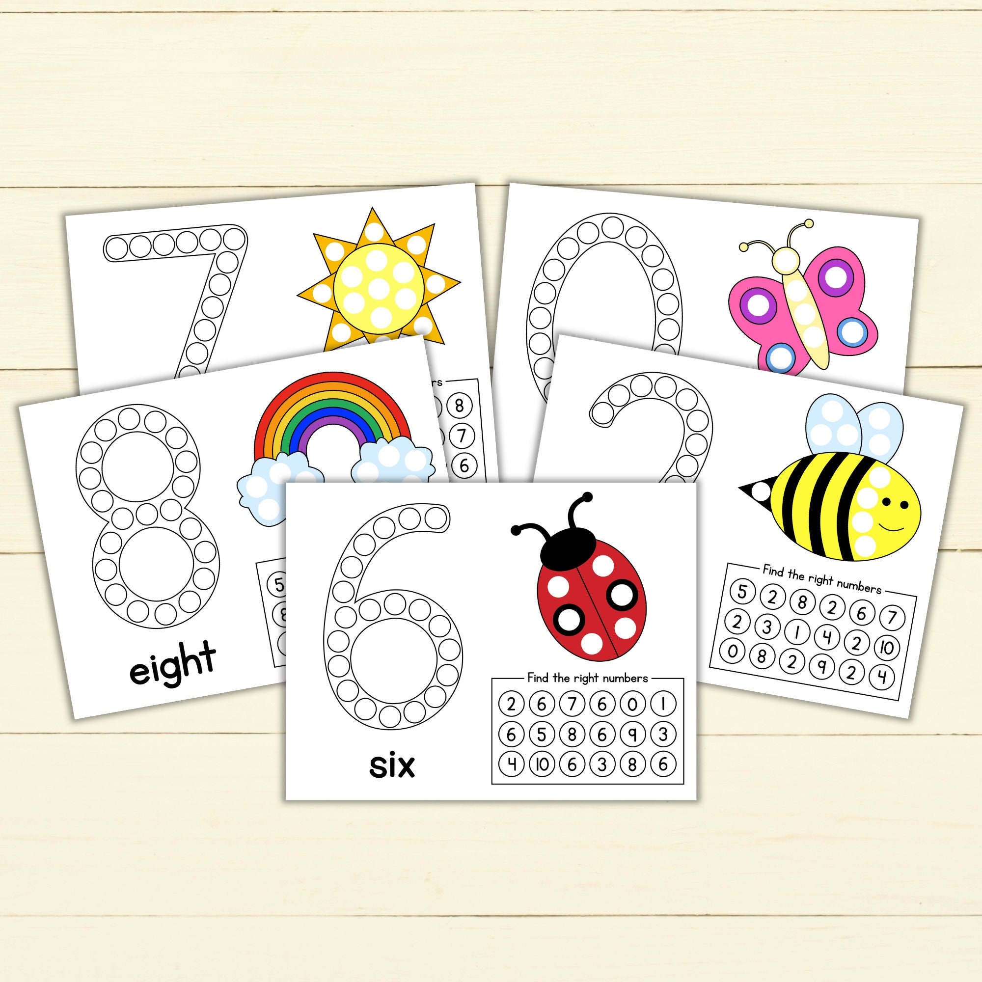 Printable Do a Dot Counting Activity Spring Number Activity PDF Instant ...