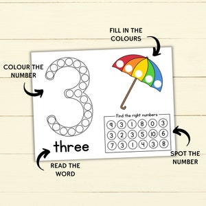 Printable Do a Dot Counting Activity - Spring Number Activity - PDF ...