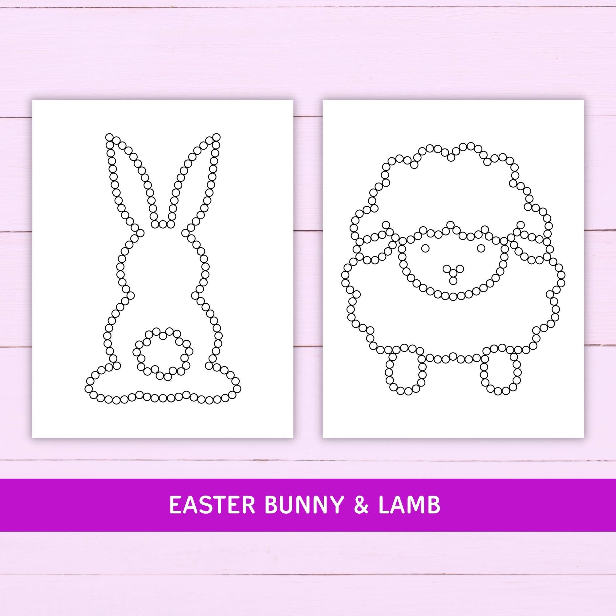 Easter Q-tip Tracing Sheets Printable Preschool Worksheets for Fine ...