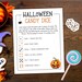 Printable Halloween Candy Dice Game - Halloween Party Game - Halloween ...