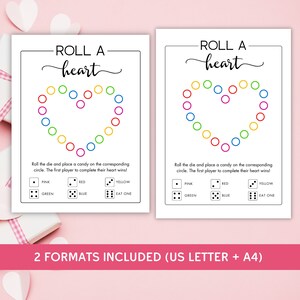 Valentine Roll a Heart Game - Heart Candy Dice Game - Classroom ...