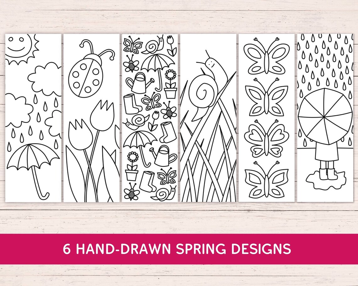 Bundle of 24 Coloring Bookmarks Spring Summer Fall - Etsy