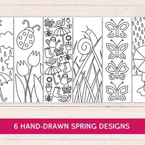 Bundle of 24 Coloring Bookmarks Spring Summer Fall - Etsy