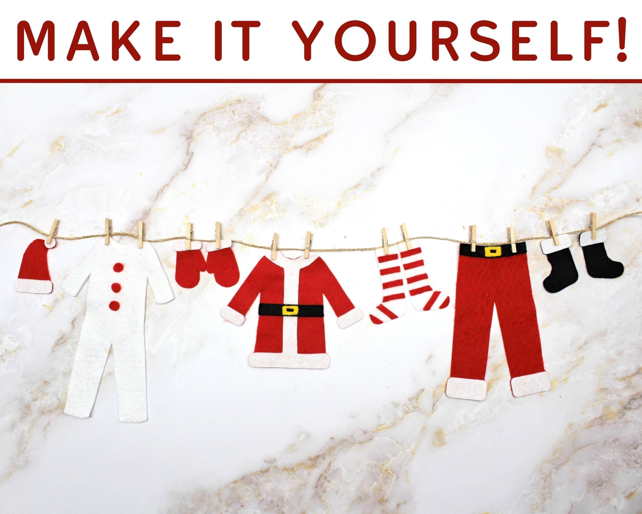 Printable Template for Santa's Clothesline Garland PDF Instant Download ...