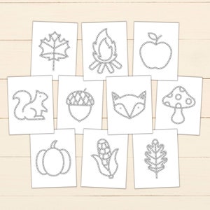 Fall Q-tip Tracing Sheets - Printable Preschool Worksheets for Fine ...