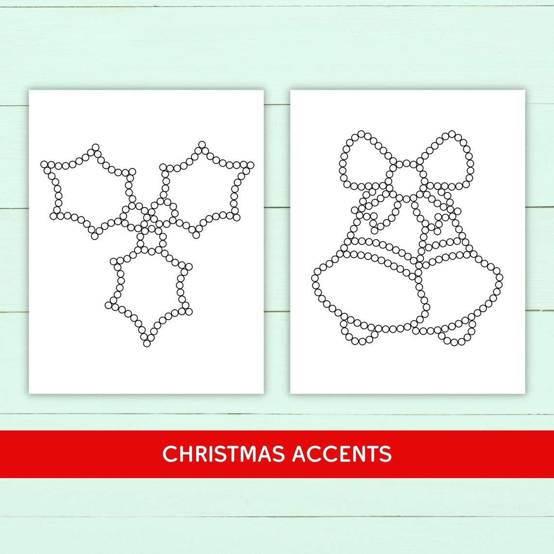 Christmas Q-tip Tracing Sheets Printable Preschool Worksheets for Fine ...