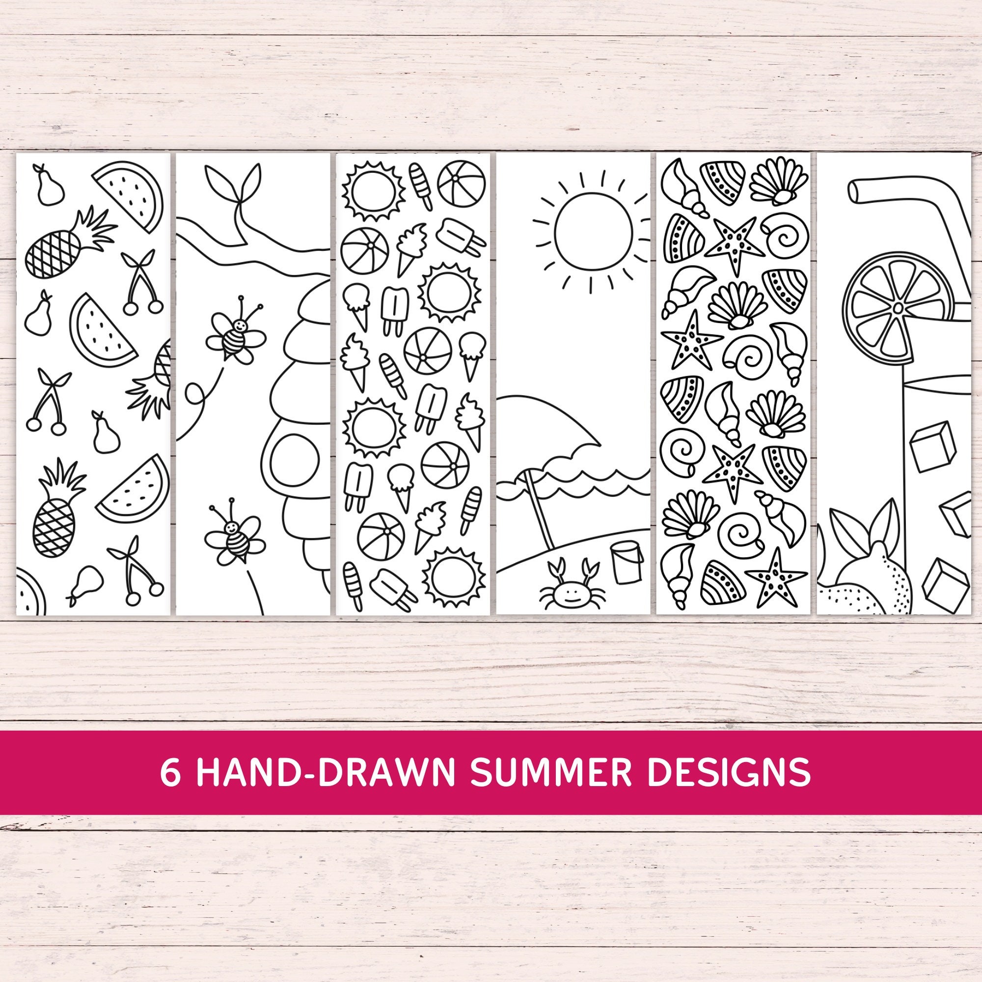 Bundle of 24 Coloring Bookmarks - Spring + Summer + Fall + Winter - PDF ...