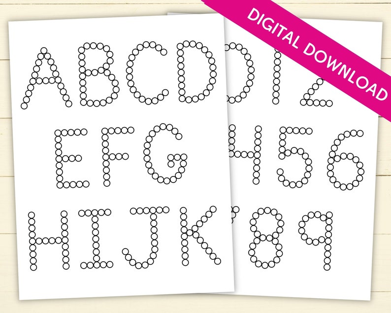Q-tip Alphabet Tracing Sheets Uppercase Letters Lowercase - Etsy