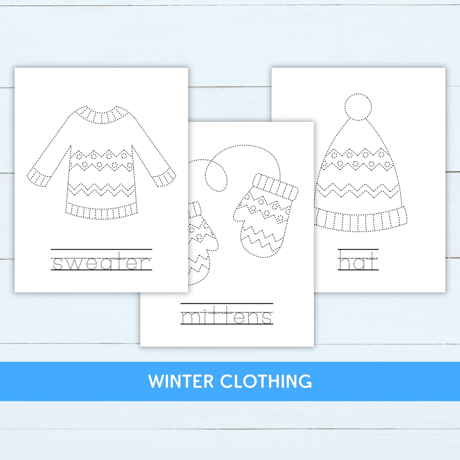 Printable Winter Tracing Sheets - Tracing Worksheets for Preschool ...