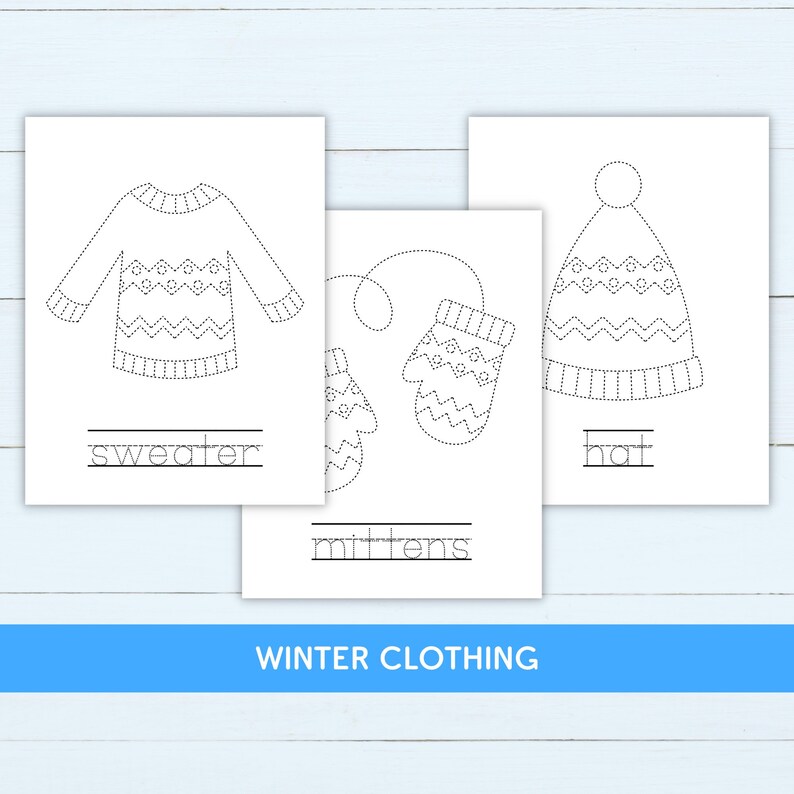 Printable Winter Tracing Sheets - Tracing Worksheets for Preschool ...
