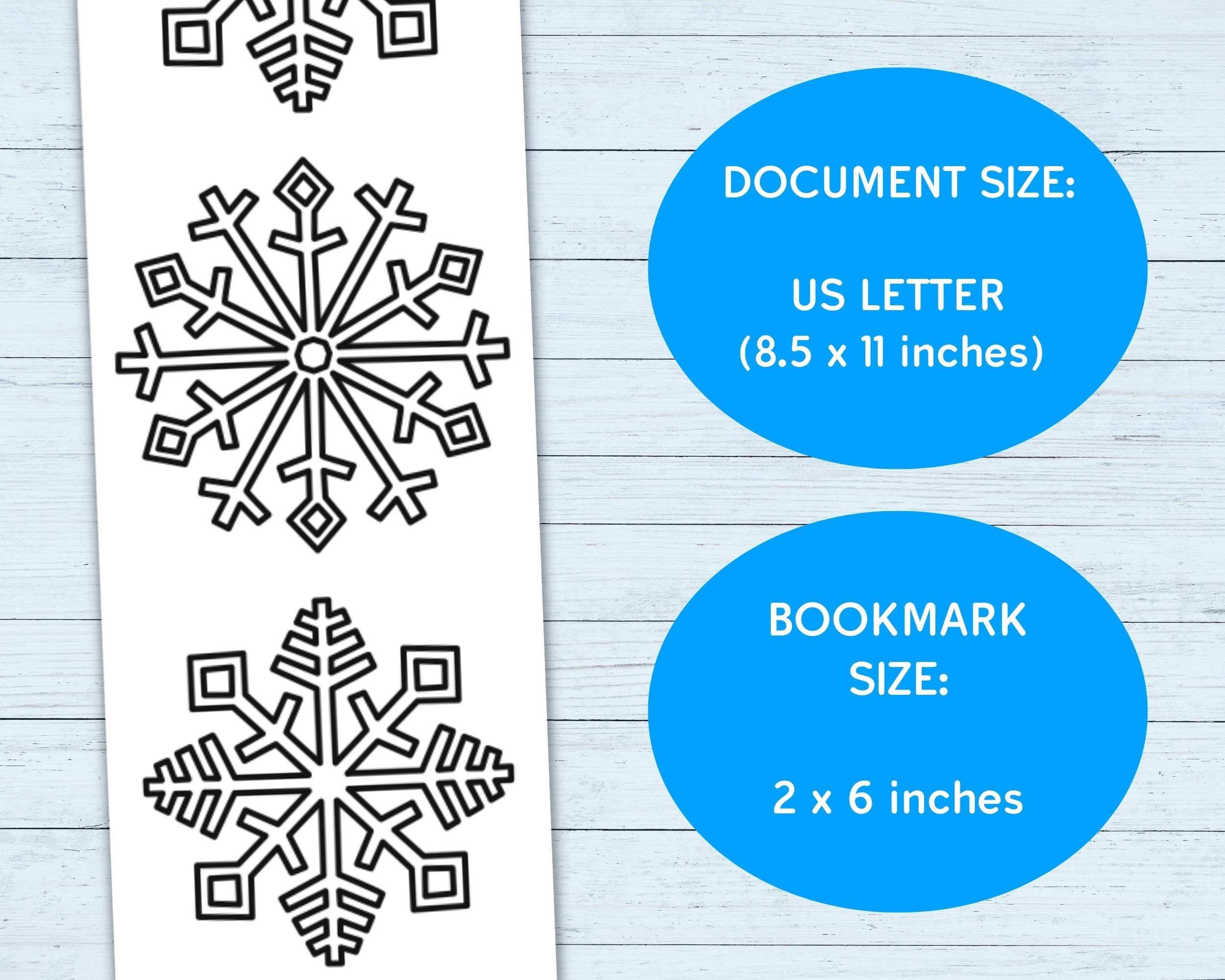 Printable Winter Coloring Bookmarks Set of 6 PDF Instant - Etsy Canada