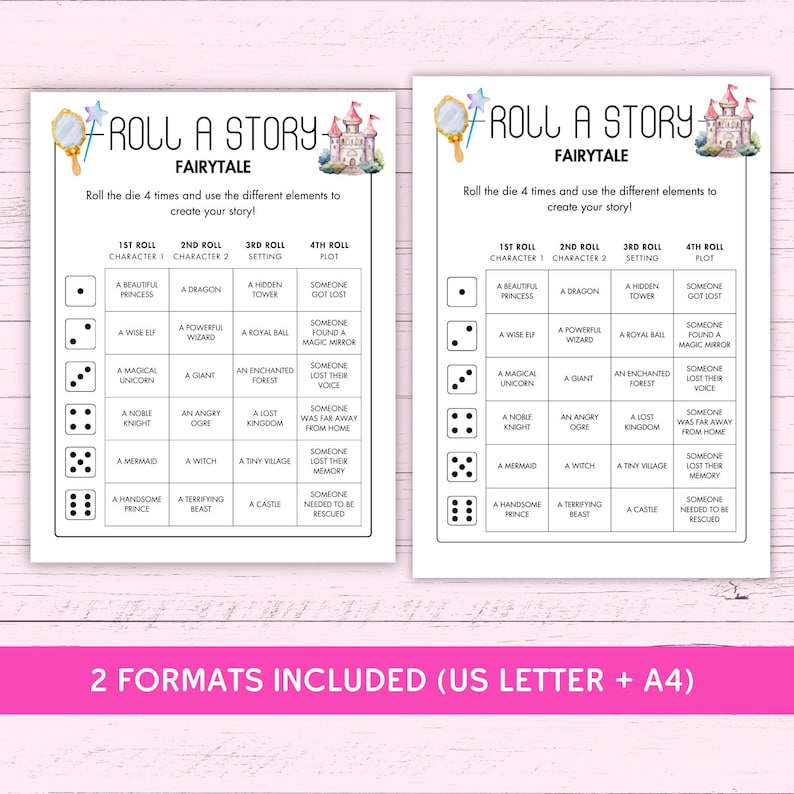 Roll a Fairytale - Creative Writing Prompt Activity - Printable Story ...