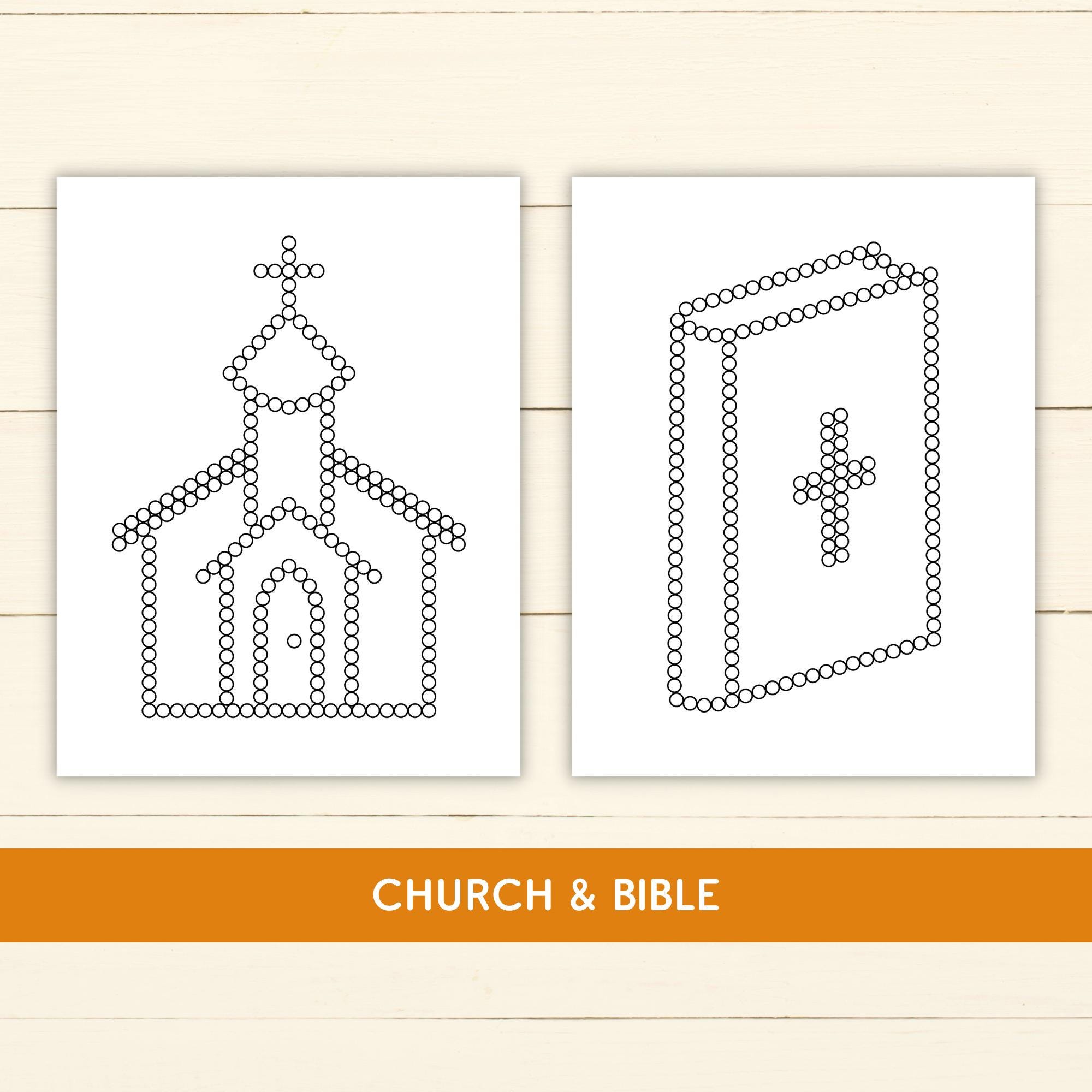 Christian Q-tip Tracing Sheets - Printable Preschool Worksheets ...
