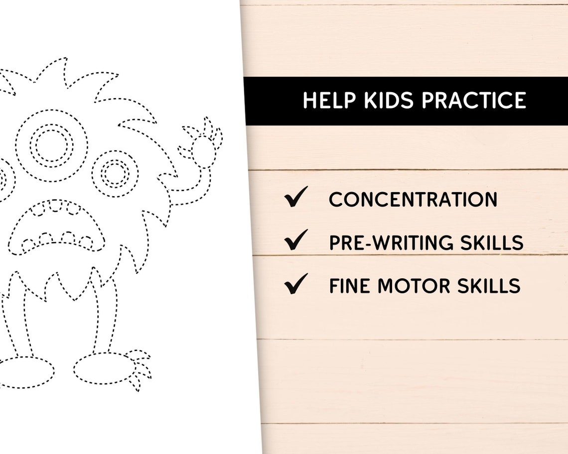 Printable Halloween Trace & Color Sheets Tracing Worksheets - Etsy Canada