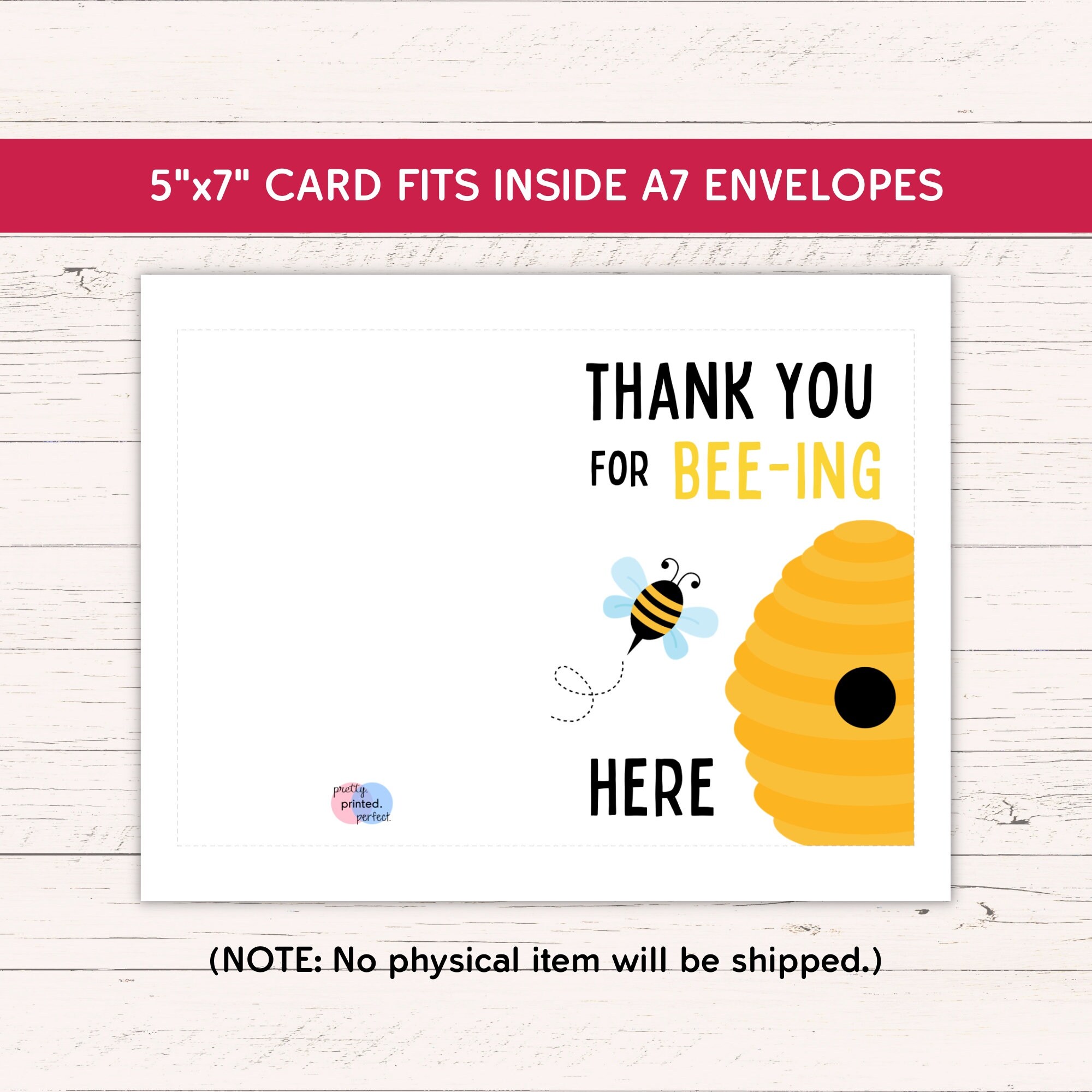 Printable Greeting Card Gift Tag Combo Thank You for Beeing Here ...