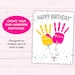Handprint Balloon Birthday Art - Happy Birthday Handprint Art - DIY ...