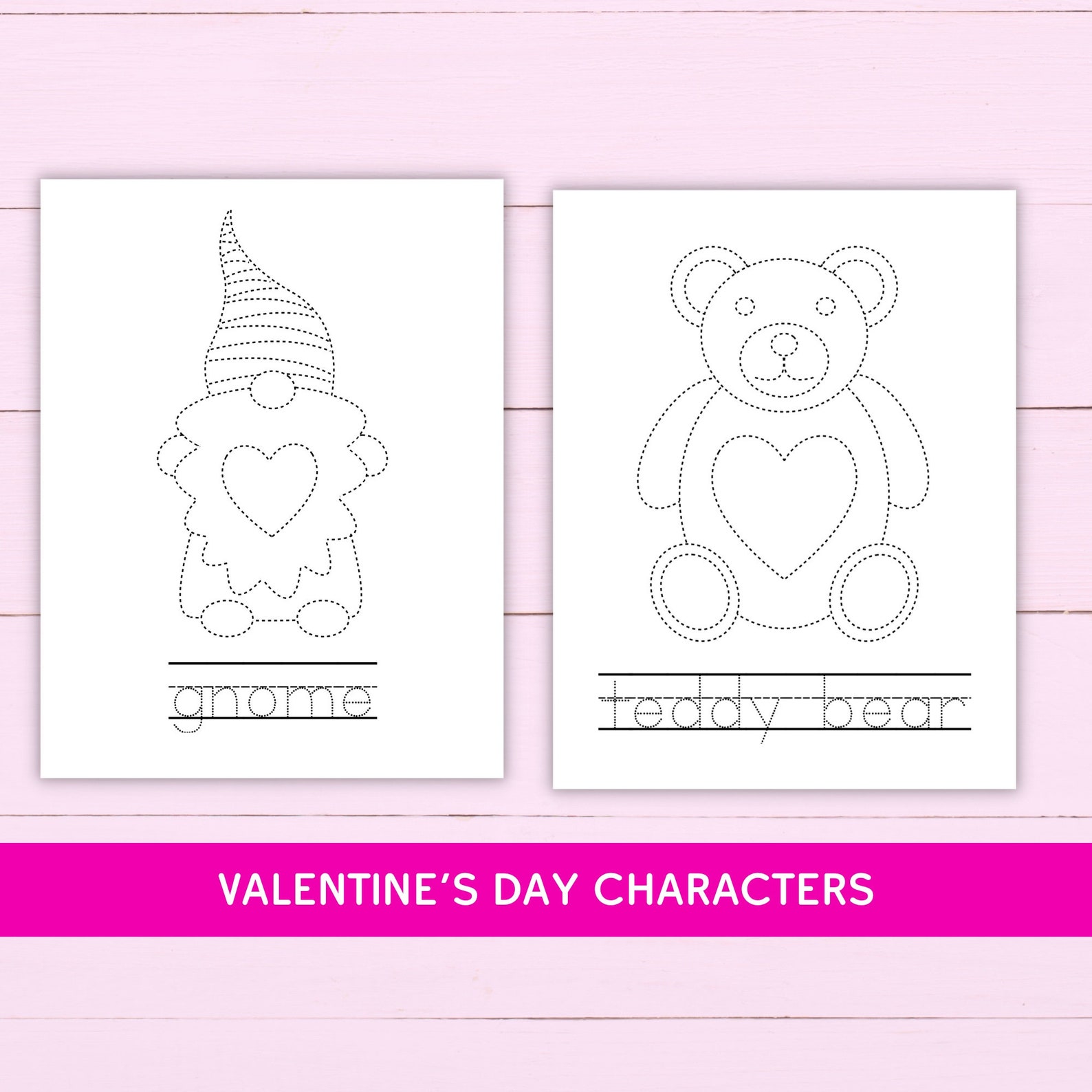 Printable Valentine's Day Tracing Sheets - Tracing Worksheets for ...