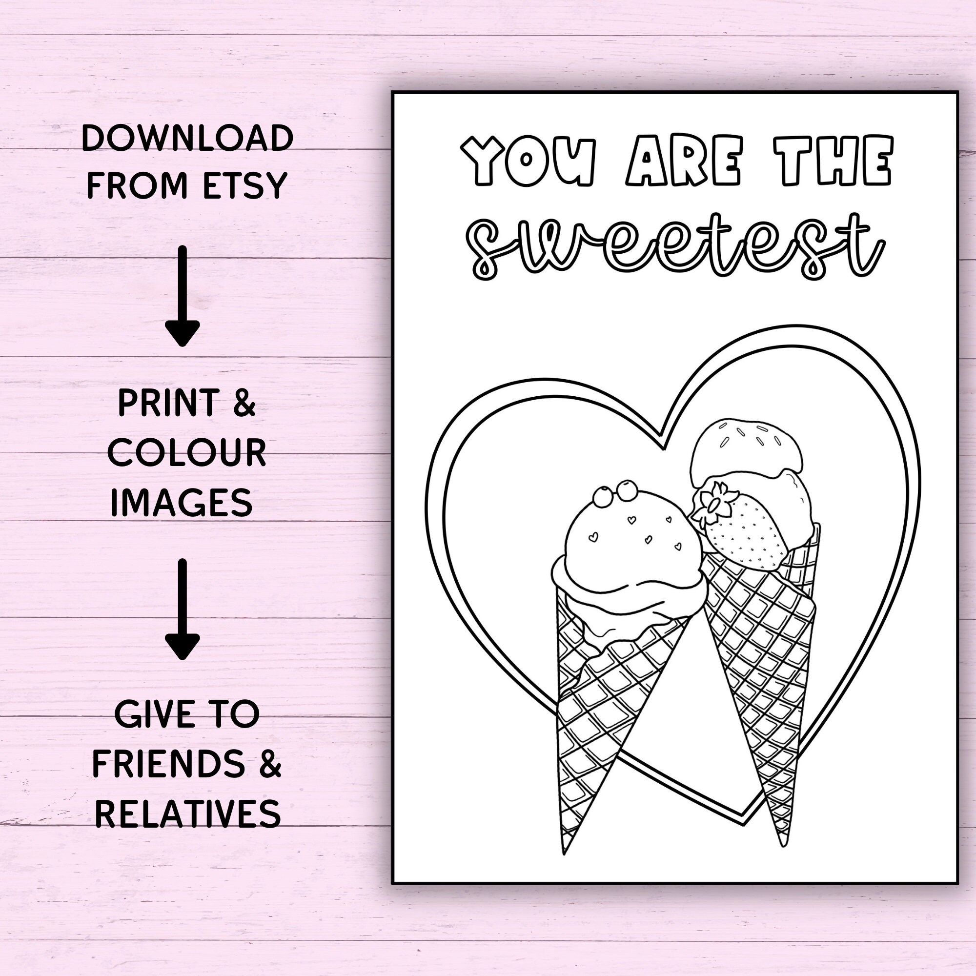 Tarjetas para colorear del Día de San Valentín - 12 diseños dibujados a ...