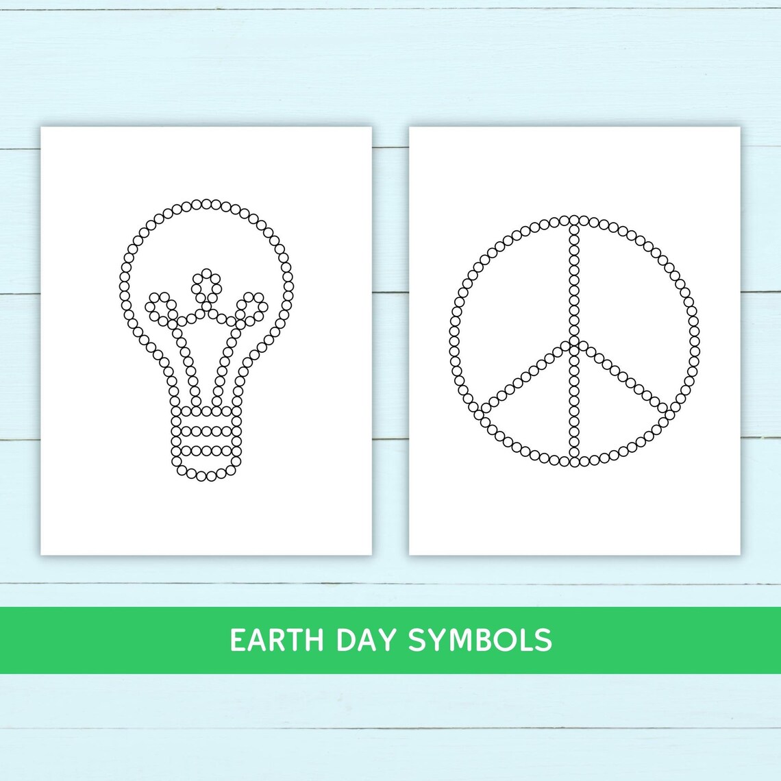 Earth Day Q-tip Tracing Sheets Printable Preschool Worksheets for Fine ...