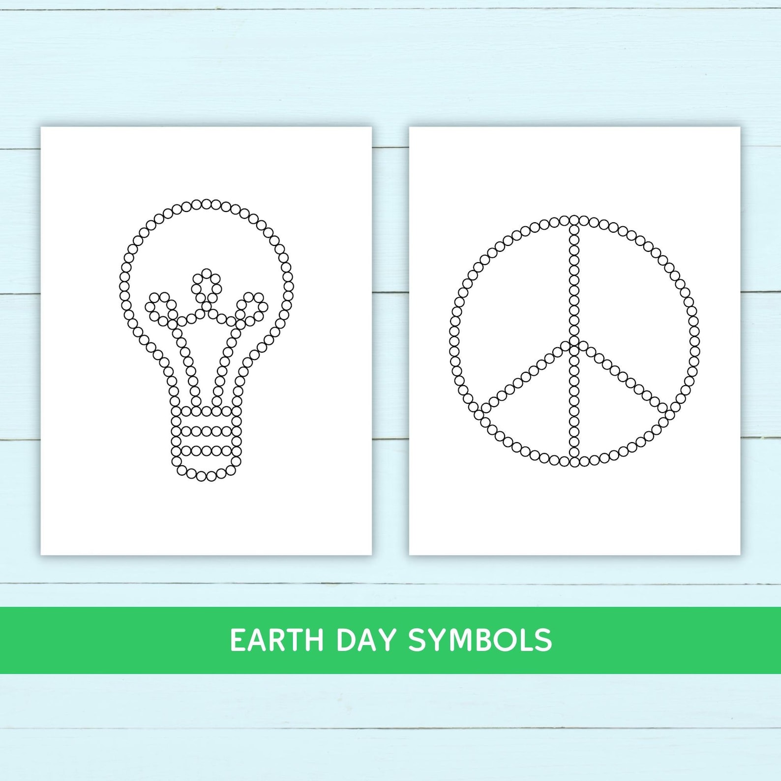 Earth Day Q-tip Tracing Sheets - Printable Preschool Worksheets for ...