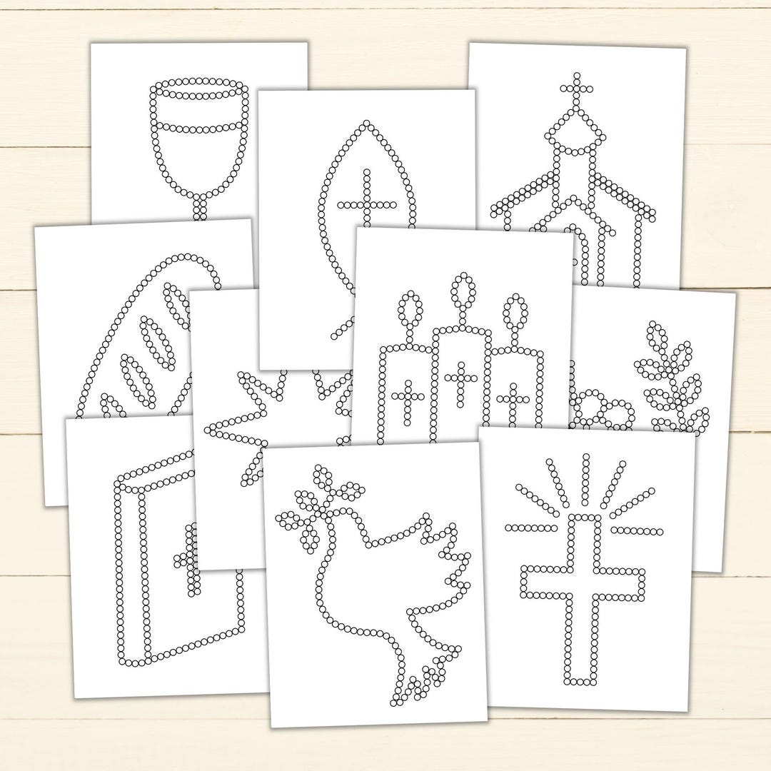 Christian Q-tip Tracing Sheets - Printable Preschool Worksheets ...