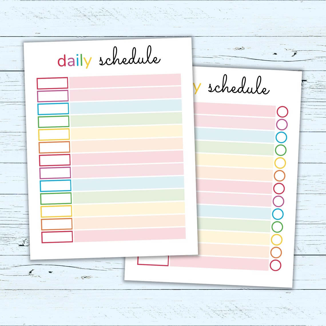 Editable Daily Schedule Template for Kids Printable Kids' Daily ...
