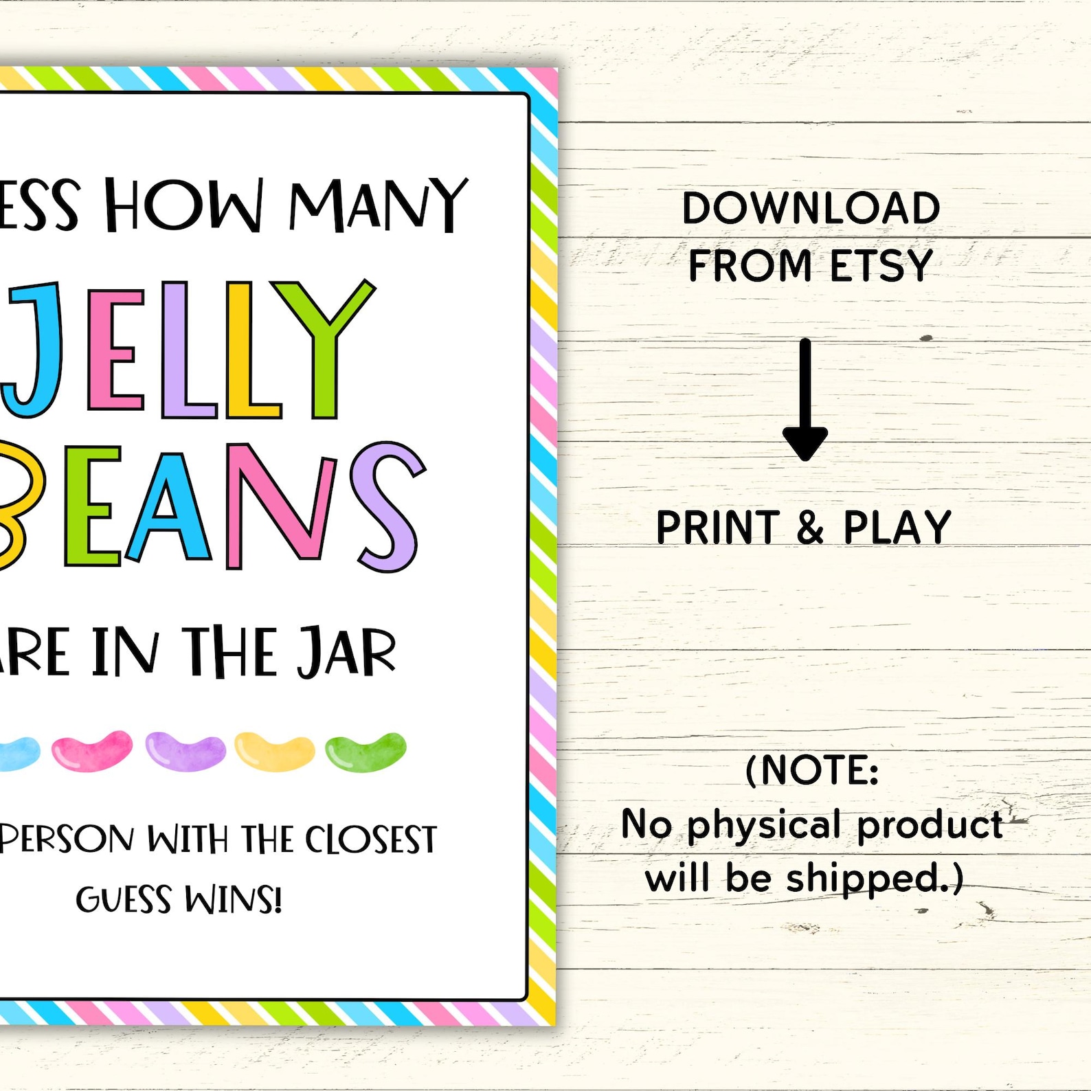 Jelly Bean Guessing Game - Easter Guessing Jar Game - Easter Classroom ...