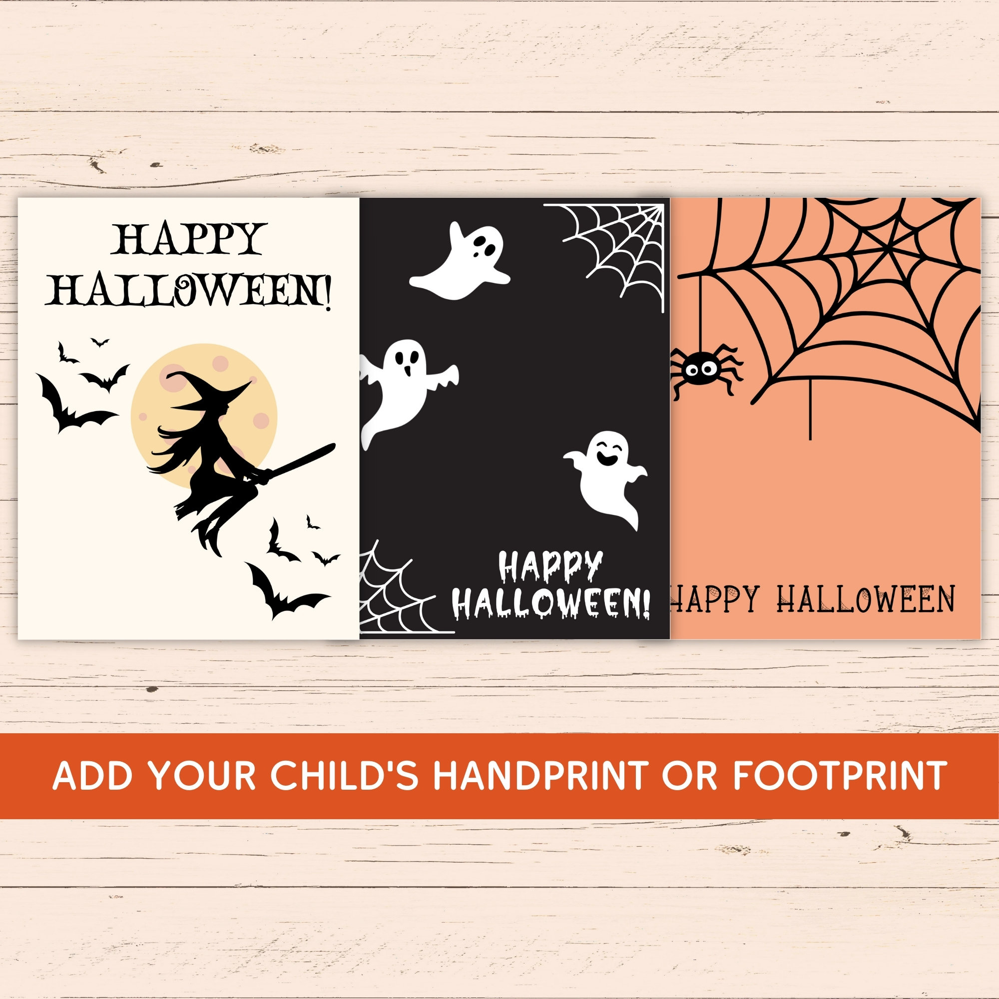 Halloween Handprint & Footprint Craft Bundle - Handprint Art Kit for ...