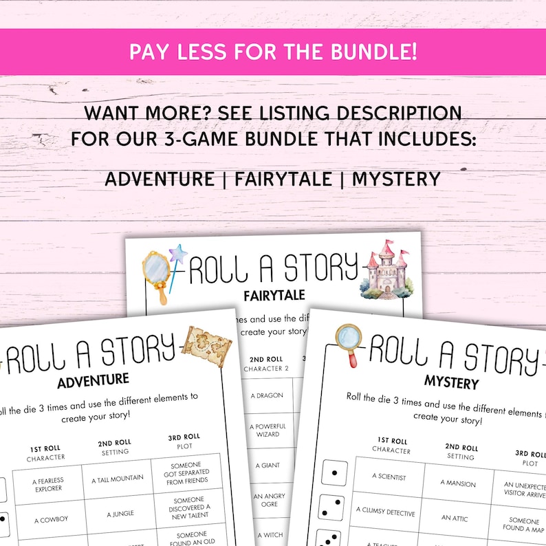 Roll a Fairytale - Creative Writing Prompt Activity - Printable Story ...