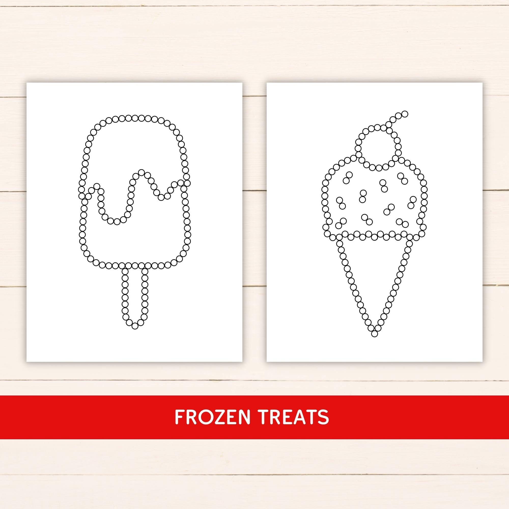 Summer Q-tip Tracing Sheets - Printable Preschool Worksheets for Fine ...