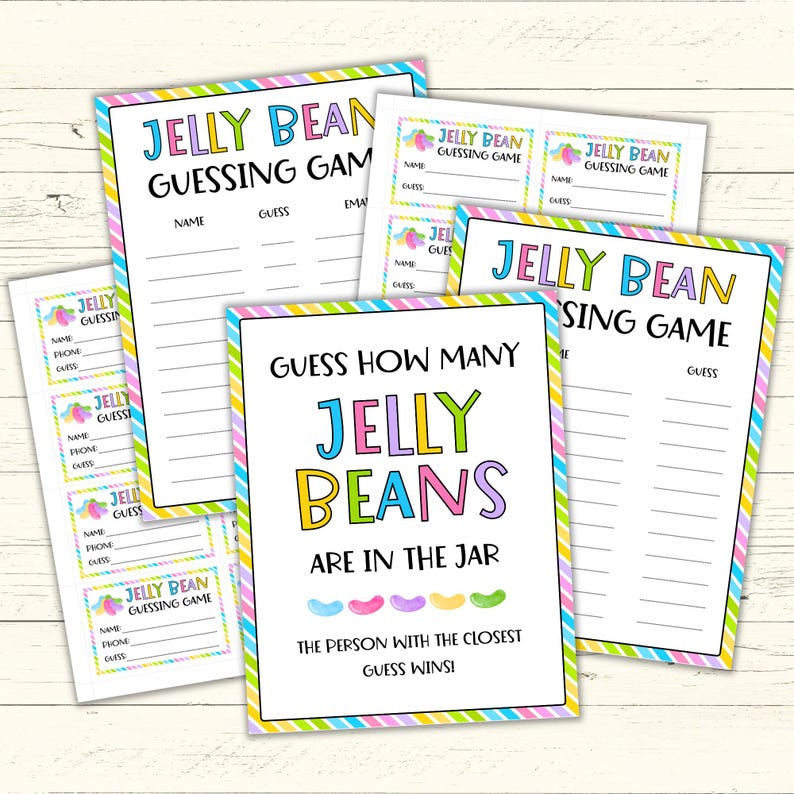 Jelly Bean Guessing Game - Easter Guessing Jar Game - Easter Classroom ...