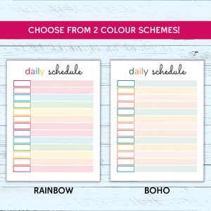 Editable Daily Schedule Template for Kids - Printable Kids' Daily ...