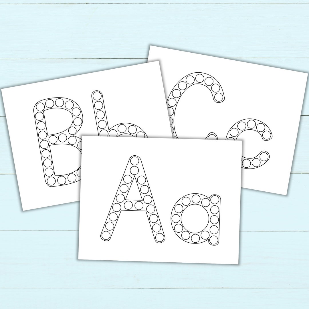 Printable Alphabet Dot Marker Pages - Alphabet Do-at-dot Worksheets ...