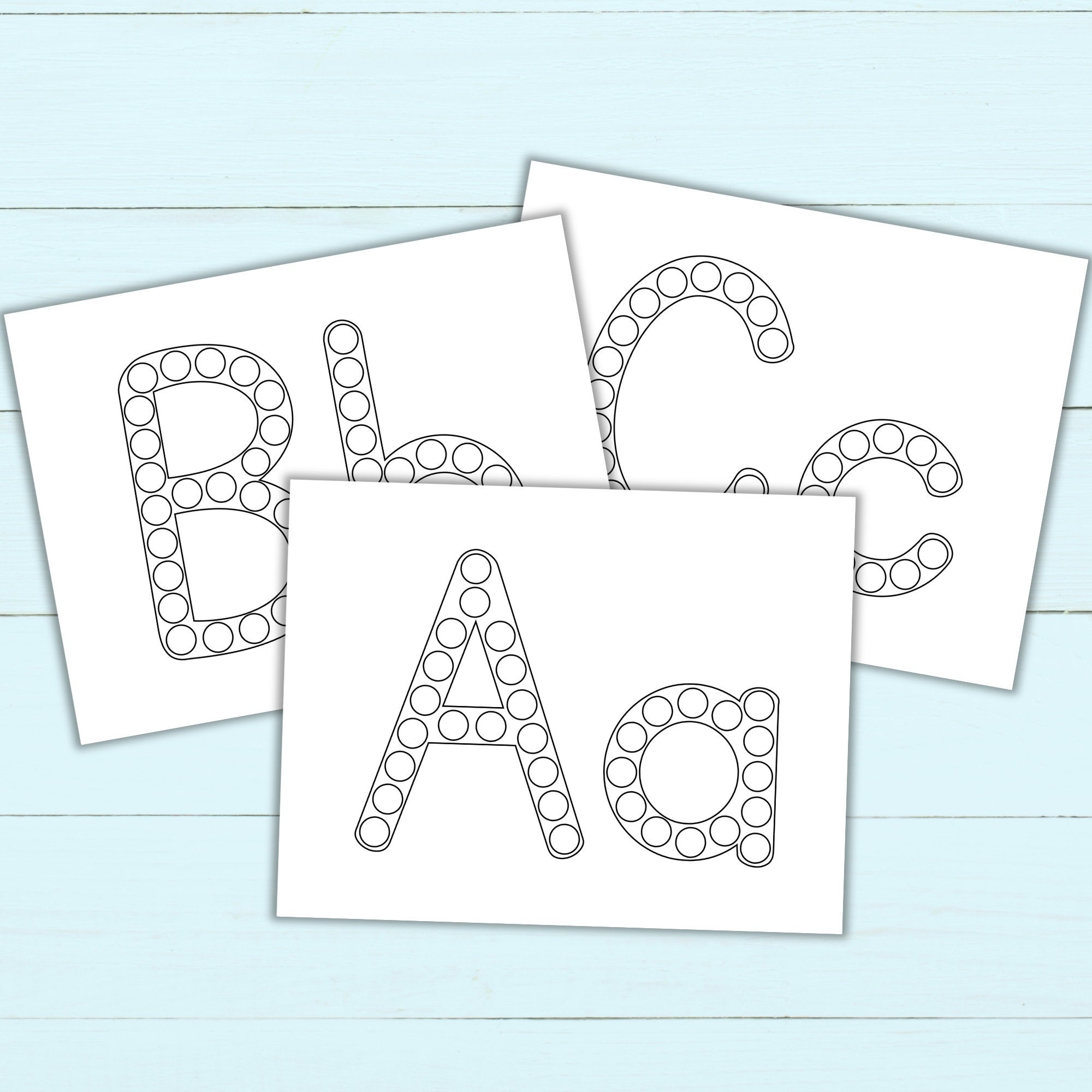 Printable Alphabet Dot Marker Pages - Alphabet Do-at-dot Worksheets ...