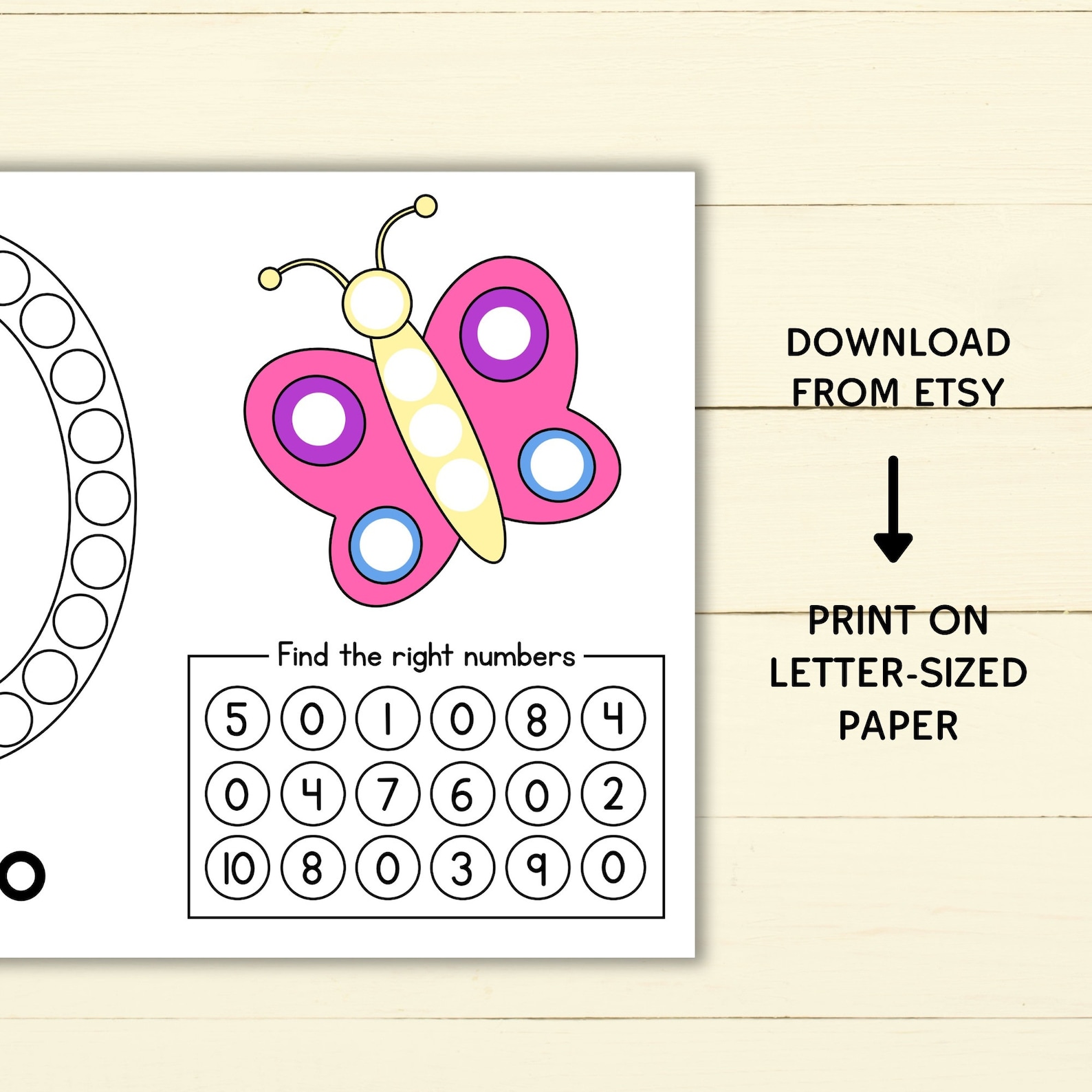 Printable Do a Dot Counting Activity Spring Number Activity PDF Instant ...