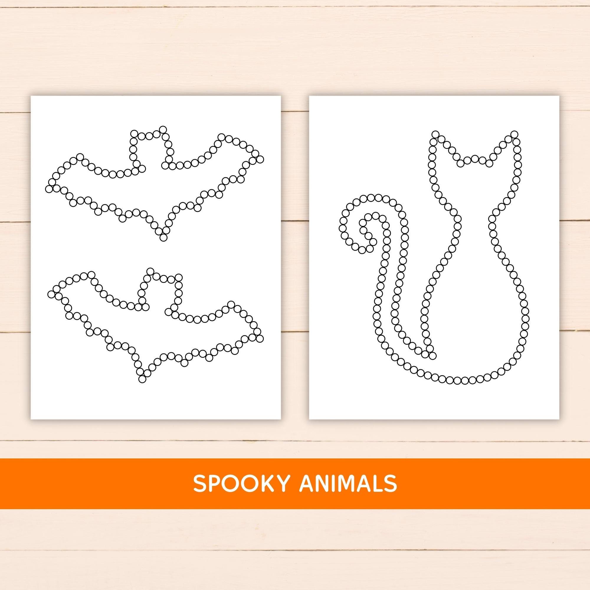 Halloween Q-tip Tracing Sheets - Printable Preschool Worksheets for ...