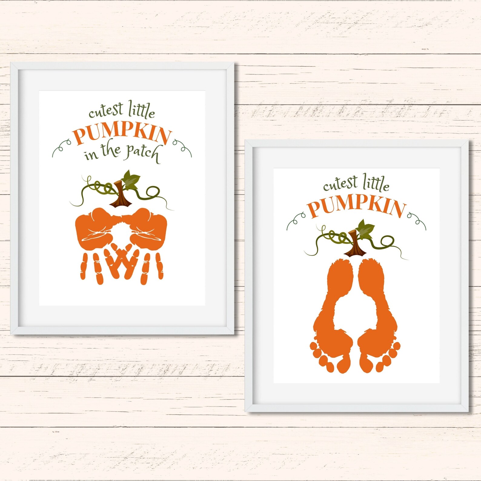 Printable "cutest Pumpkin in the Patch" Handprint + Footprint Art ...