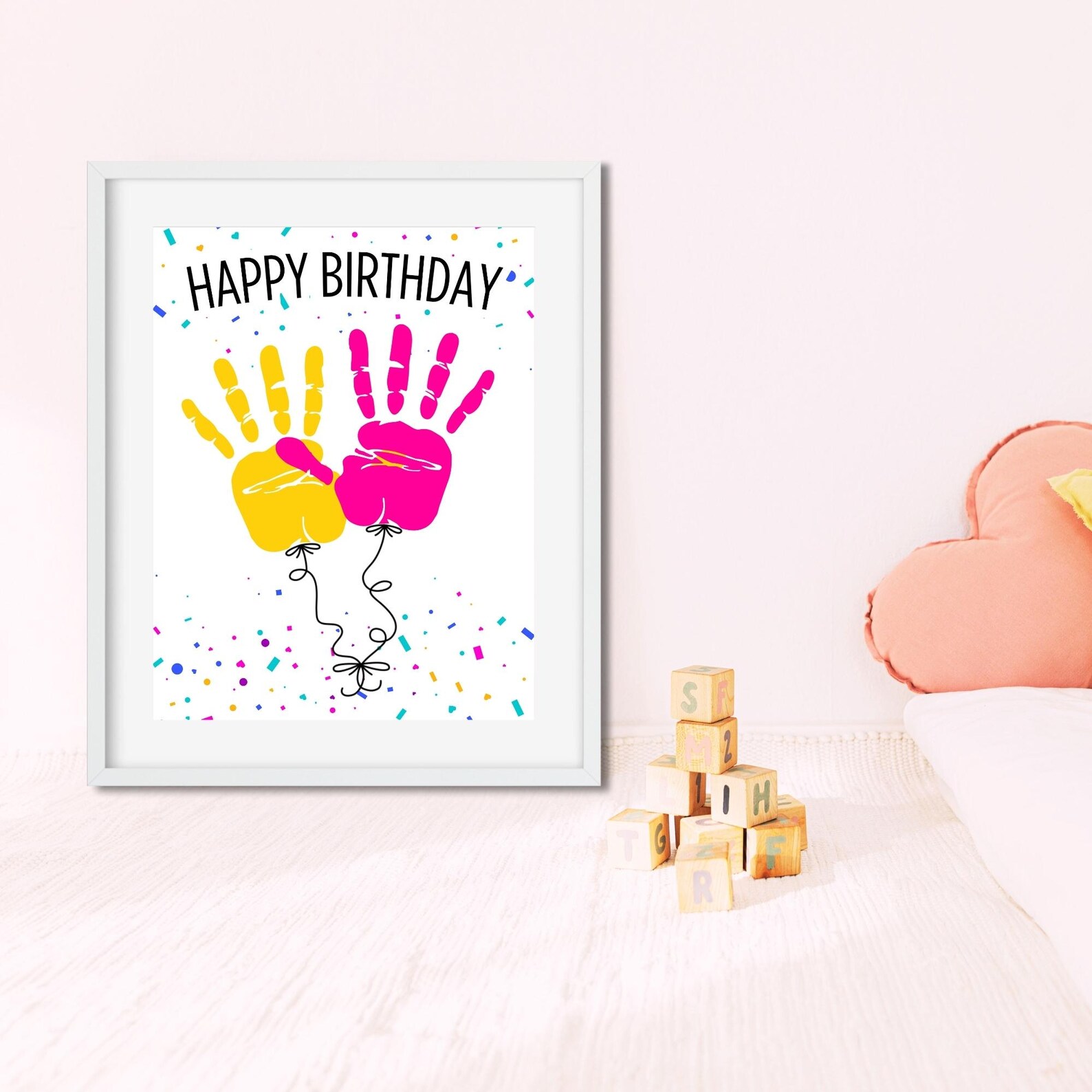Handprint Balloon Birthday Art Happy Birthday Handprint Art DIY ...
