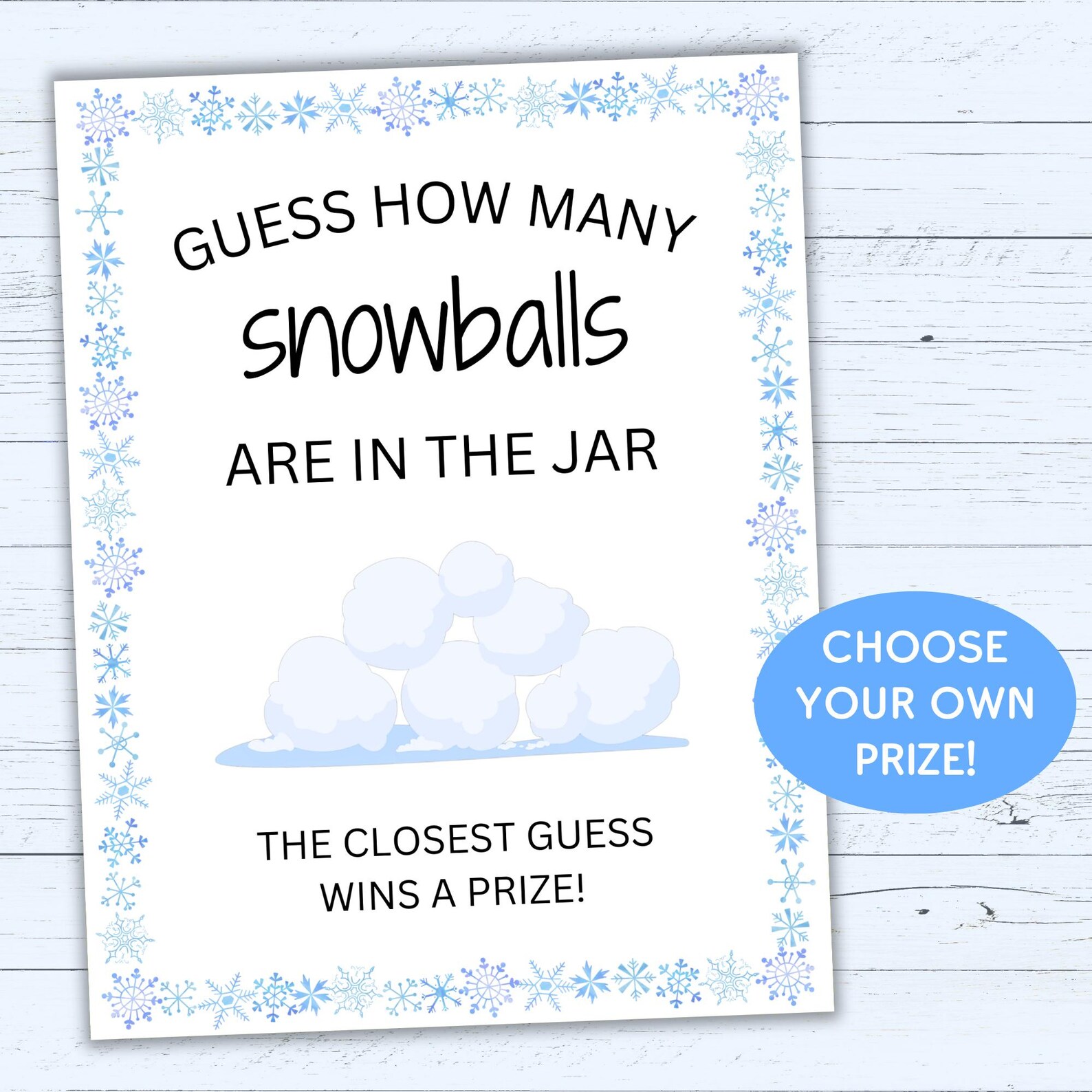 Snowball Guessing Game - Snowball Guessing Jar Game - Winter Guess How ...