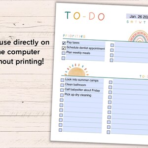 Printable Boho Daily Weekly Monthly Planner Page Bundle - Etsy