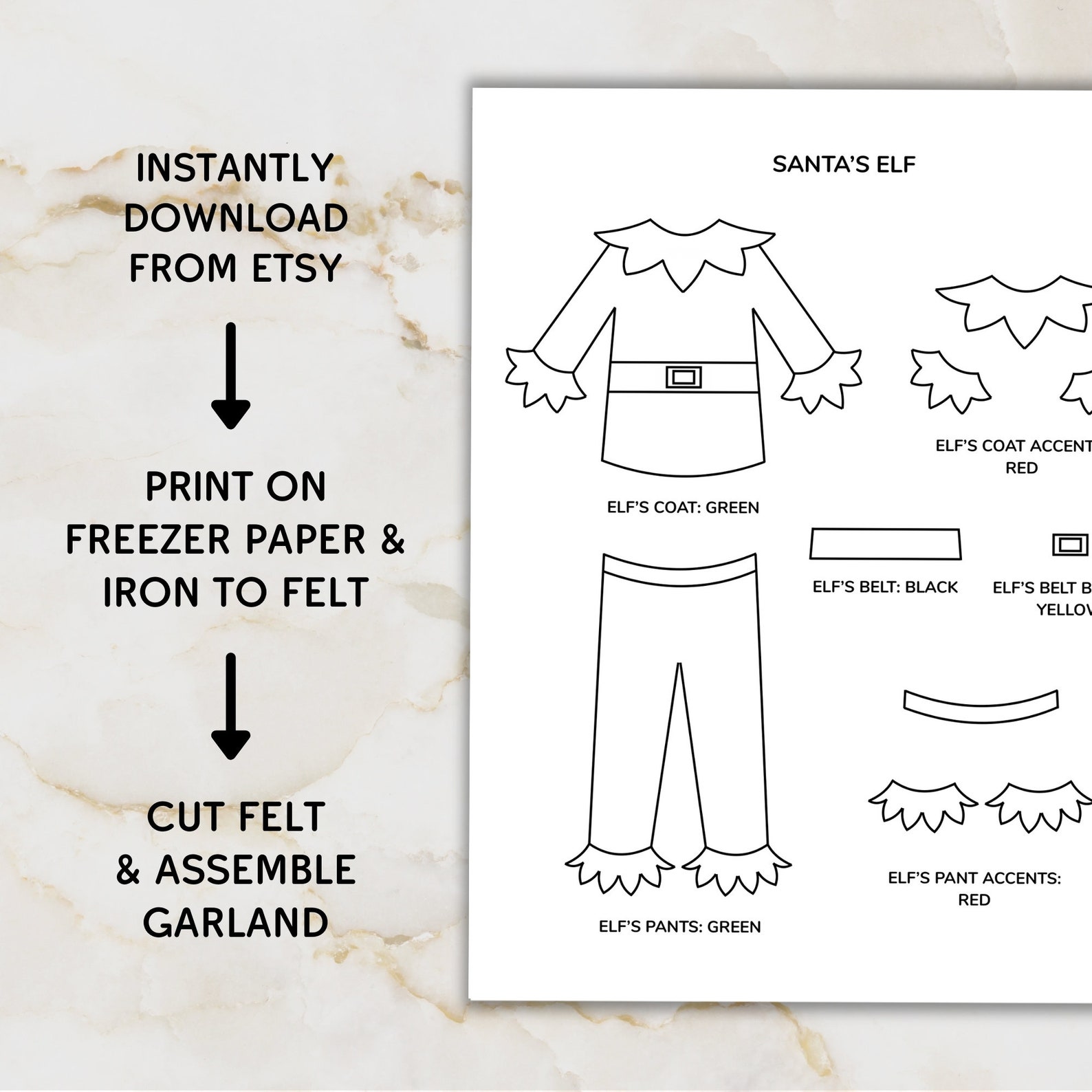 Printable Templates for Santa's Clothesline, Mrs Claus Clothesline ...