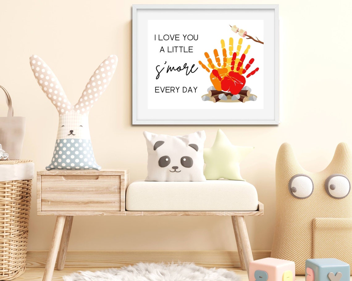 Campfire Handprint Art Template Summer / Fall Handprint - Etsy