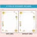 Cute Printable Baby Stationery - Digital Note Paper - Instant Download ...